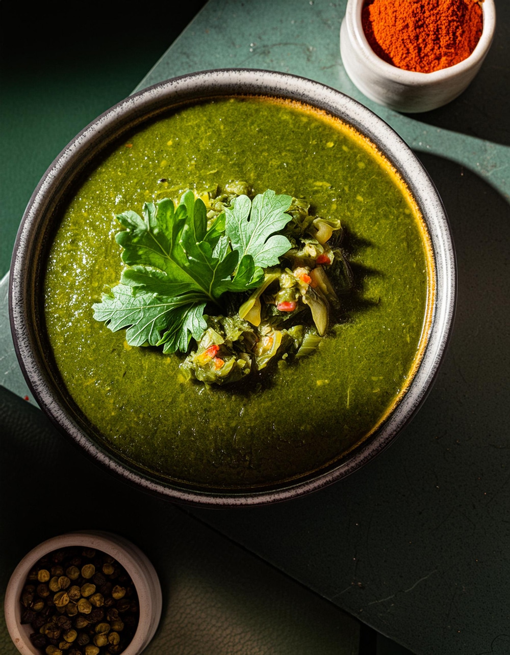 Moloukhia stew - Greenfields Herbs and Spices