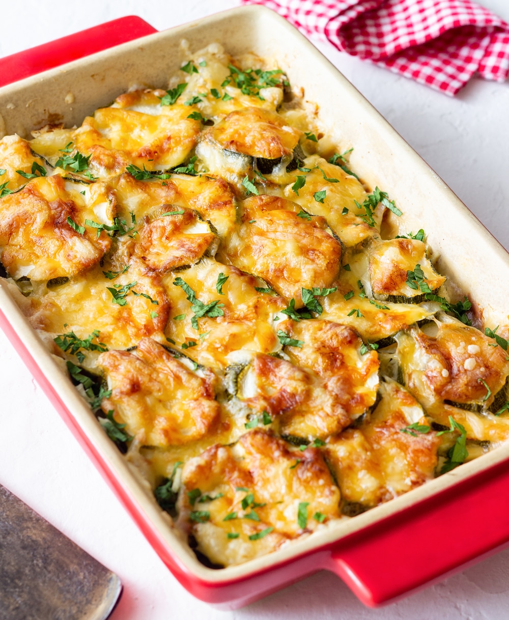 Cheesy courgette casserole - Greenfields Herbs and Spices