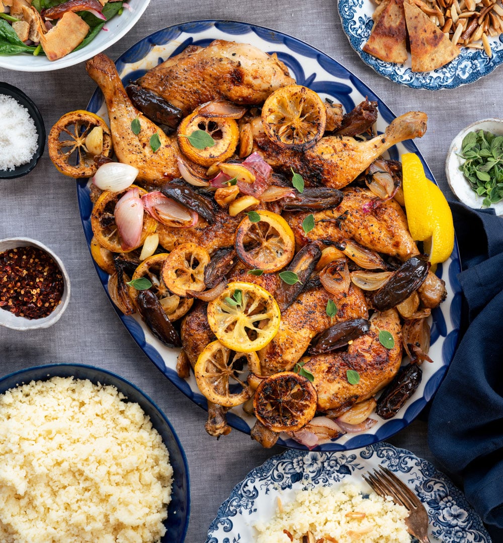 Lebanese chicken with 7 spices, caramelised onion and lemon ...