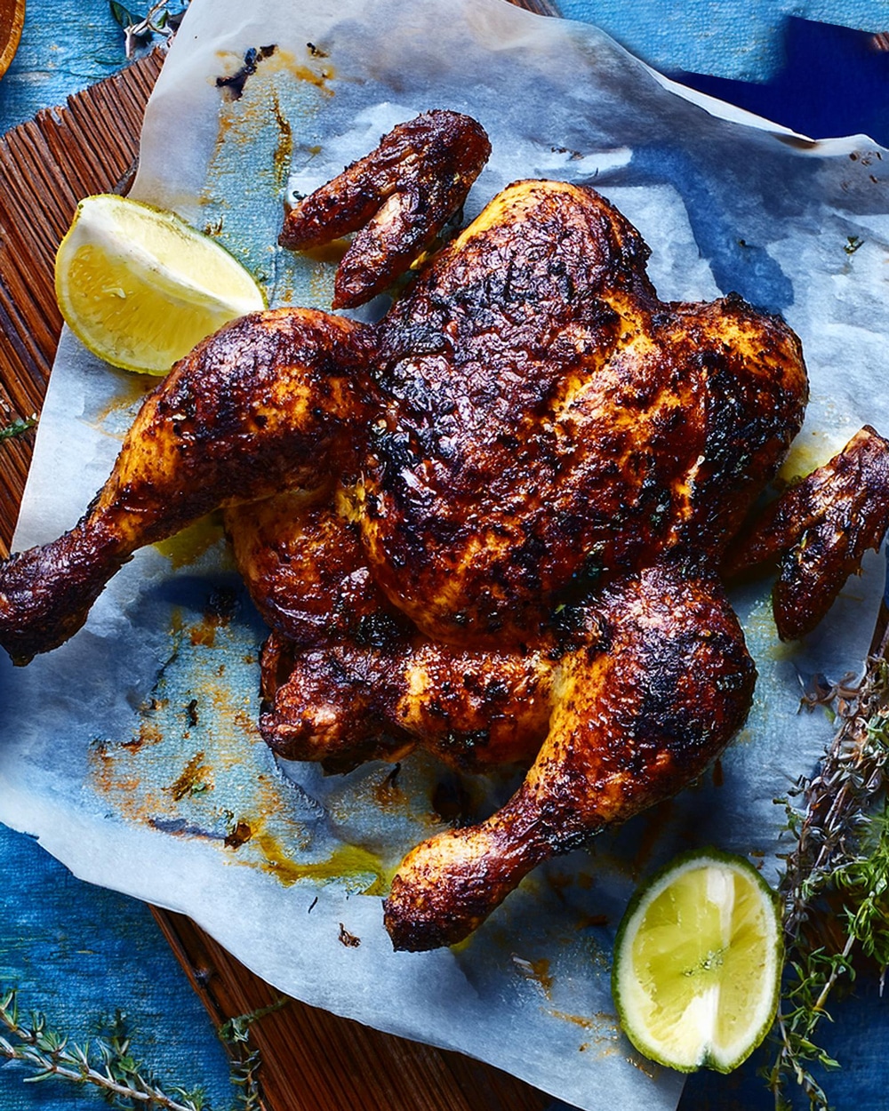 Spiced, blackened spatchcock chicken - Greenfields Herbs and Spices