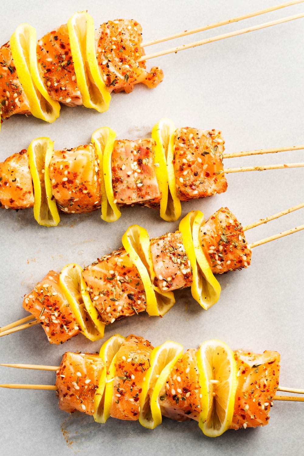 Salmon and Lemon Kebabs - Greenfields Herbs and Spices